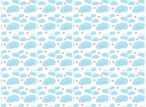 4049009098249 - Fliesenaufkleber QUEENCE Wolken blau (blau rosa) B15cm H15cm T01cm Fliesenaufkleber Stickerfliesen selbstklebend Sticker 12er Set