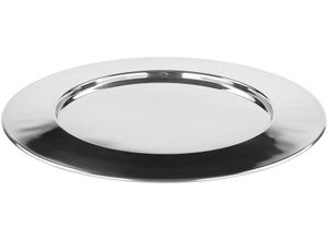 4042911554698 - Platzteller FINK CAMPO aus Edelstahl Durchmesser ca 41 cm silber (silberfarben) Ø41cm Edelstahl Untersetzer Dekoteller für Weihnachten Kerzenteller