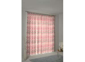 4004567273774 - Vorhang ADAM Bio Bel Gr 1 rosa B145cm H145cm Jacquard Baumwolle (Bio-Baumwolle) Gardinen Vorhang Bio Bel aus 100% Bio-Baumwolle Kräuselband (1 St)