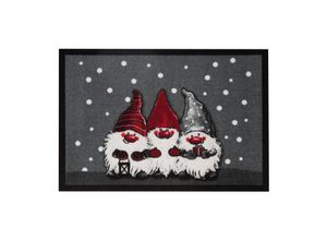 4255636660418 - NYVI Fußmatte Printy - Rutschfest Waschbar für Innen und Außen Größe40x60 cm FarbeChristmas