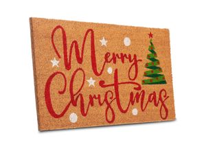 4255636656312 - NYVI Fußmatte Christmas - Rutschfest Hygienisch Leicht zu Reinigen für Innen und Außen Größe40x70 cm FarbeChristmas 3