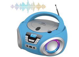 4260633471134 - CD-Player mit LED-Beleuchtung CD MP3 USB Kinder Radio blau