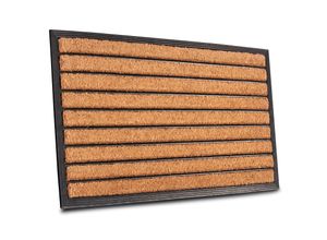 4255636656190 - NYVI Fußmatte Kokos - Rutschfest Wetterfest für Innen und Außen Größe45x75 cm FarbeStreifen Horizontal