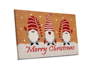 4255636656282 - NYVI Fußmatte Christmas - Rutschfest Hygienisch Leicht zu Reinigen für Innen und Außen Größe40x70 cm FarbeChristmas 1