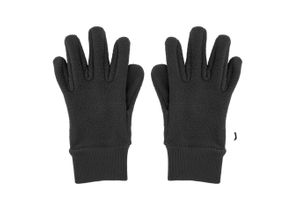 4060109829960 - Fleecehandschuhe MAXIMO Jungen Gr 5 schwarz Fleece Kunstfaser unifarben Handschuhe Fingerhandschuhe Boucle-Optik Strickbündchen