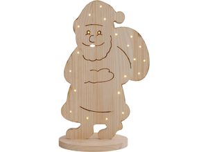4003222888643 - LED Dekoobjekt NÄVE Santa klein Weihnachtsdeko aus Holz Lampen Gr Höhe 49 cm 1 St beige (natur) Dekofiguren Holz-Stehleuchte Höhe ca 49 cm Batteriebetrieben