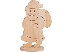 4003222888650 - LED Dekoobjekt NÄVE Santa Weihnachtsdeko aus Holz Lampen Gr Höhe 80 cm 1 St beige (natur) Weitere Weihnachtsdeko Holz-Stehleuchte Höhe ca 80 cm Batteriebetrieben