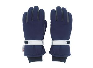 4060109495585 - Thermohandschuhe MAXIMO Baby Gr 2 grau (navy anthrazit) Stoff Kunstfaser mehrfarbig Handschuhe Klettverschluß Fleecefutter Strickbündchen