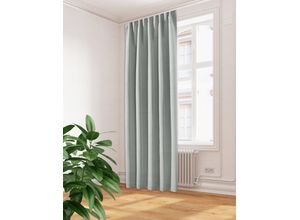 4056751531849 - Vorhang HOME WOHNIDEEN JONALU Gr 1 grün (mint) B140cm H300cm Polyester Gardinen Kombibandschal Dekostoff SOFT Raumhoch