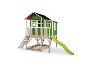 8718469468256 - Exit Toys Spielhaus Loft Grün ca 170 x 170 x 249 cm