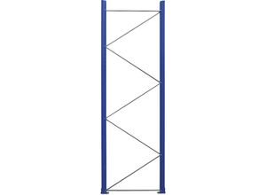 4061753239068 - eurokraft pro Palettenregal-Stützrahmen zerlegt enzianblau RAL 5010   verzinkt HxT 3360 x 1100 mm