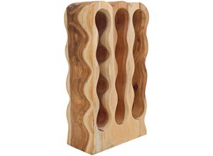 4055195800252 - Weinregal SIT beige (natur) B39cm H66cm T18cm Massivholz Regale mit Flaschenhalterung