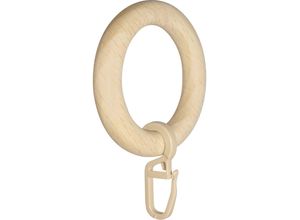9002777124577 - Gardinenring GARESA Holzring mit Haken Gardinenbefestigungen Gr 20 St beige (natur) Gardinenringe für Durchmesser bis 28mm einfache Montage