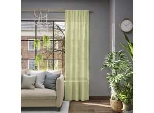 4006470481697 - Vorhang Libre-ECO Neutex for you! Stangendurchzug (1 St) halbtransparent Jacquard Nachhaltig grün