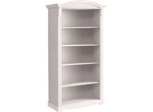 4069745086355 - Standregal HOME AFFAIRE Anna Regal Aktenregal Bücherregal weiß B964cm H188cm T373cm Massivholz Regale aus massiver Kiefer Breite 96 cm mit schönen Details und Fräsungen