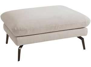 4099516036524 - Hocker DIE PLANBAR MP-IN22025 beige B90cm H45cm T68cm 100% Polyester Hocker Fußhocker hochwertige Kaltschaumpolsterung stylische Metallfüße