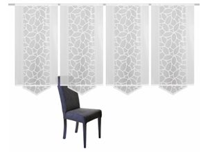4056751153249 - Schiebegardine HOME WOHNIDEEN JENNA Gr 1 weiß B57cm H145cm Jacquard Polyester Gardinen Schiebevorhang Jacquard Set inkl Befestigungszubehör