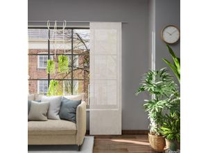 4006470481437 - Schiebegardine NEUTEX FOR YOU Libre-ECO Gr 1 grau (leder) B60cm H245cm Jacquard Polyester Gardinen 60 x 245 cm (B x H)