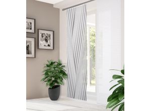 4056751437165 - Schiebegardine HOME IN GREEN RIWELO Gr 1 grau B60cm H245cm Polyester Gardinen DIGITALBEDRUCKT BAMBUSOPTIK RECYCELT