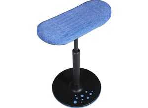 4014296954516 - Hocker SITNESS H Modell H2 mit Skateboardsitz Bezug blau-gemustert Sohle blau Topstar