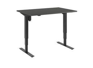 4061753258366 - Schreibtisch Atlanta elektrisch höhenverstellbar gerade BxT 1200 x 800 mm dunkelgrau schwarz kaiserkraft