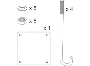 4061753288561 - Montage-Set für Höhenbegrenzer Schablone und Befestigung 2500 - 3500 mm H 19 - 25 m kaiserkraft