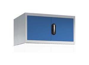 4062084805229 - ACURADO Aufsatzschrank mit Flügeltüren HxBxT 500 x 930 x 500 mm lichtgrau   lichtblau C+P