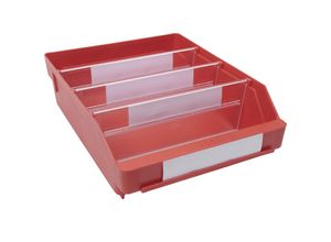 4250621500410 - Regalkasten aus hochschlagfestem Polypropylen rot LxBxH 300 x 240 x 95 mm VE 15 Stk STEMO