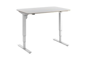 4061753261281 - Schreibtisch Atlanta Trend elektrisch höhenverstellbar gerade abgerundete Ecken BxT 1200 x 800 mm weiß weiß kaiserkraft