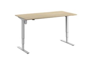 4061753261557 - Schreibtisch Atlanta Trend elektrisch höhenverstellbar gerade BxT 1600 x 800 mm Eiche weiß kaiserkraft