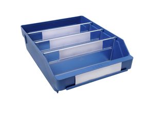 4250621500052 - Regalkasten aus hochschlagfestem Polypropylen blau LxBxH 300 x 240 x 95 mm VE 15 Stk STEMO