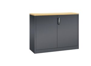 4065714953918 - ACURADO Akten-Sideboard 2 Ordnerhöhen HxBxT 1000 x 1200 x 400 mm schwarzgrau   schwarzgrau C+P
