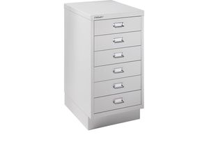 5020073503128 - BISLEY MultiDrawer™ 39er Serie mit Sockel DIN A3 6 Schubladen lichtgrau