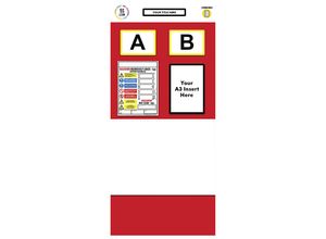 5025480059466 - Regal-Infoboard Doppelmarkierung Whiteboard HxB 2000 x 900 mm rot kaiserkraft