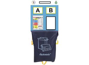 5025480059367 - Regal-Infoboard Doppelmarkierung mit Abfallsack HxB 2000 x 900 mm blau kaiserkraft