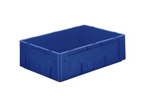 4031022030856 - Schwerlast-Euro-Behälter Polypropylen Volumen 31 l LxBxH 600 x 400 x 175 mm Wände geschlossen Boden geschlossen blau VE 2 Stk kaiserkraft