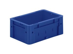 4031022031501 - Schwerlast-Euro-Behälter Polypropylen Volumen 41 l LxBxH 300 x 200 x 120 mm Wände geschlossen Boden geschlossen blau VE 8 Stk kaiserkraft