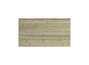 5703393712424 - PLUS Plank Profilzaun Holz BxH 1740 x 910 mm natur kaiserkraft