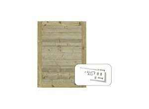 5703393712363 - PLUS Plank Einzeltür inkl Beschläge Holz BxH 1000 x 1250 mm natur kaiserkraft