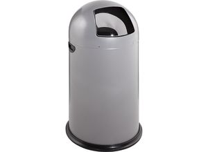 4030695431014 - VAR Push-Mülleimer Stahl selbstschließend silber 40 l Höhe 740 mm