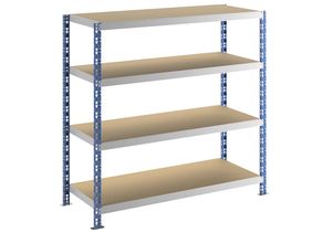 4061753093189 - eurokraft basic Großfach-Steckregal mit Spanplatten-Böden Tiefe 600 mm Grundregal HxB 1508 x 1550 mm