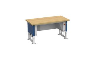 4024733016745 - Schwerlasttisch elektrisch höhenverstellbar Plattenbreite 1685 mm Flächentraglast 1000 kg enzianblau RAL 5010 kaiserkraft