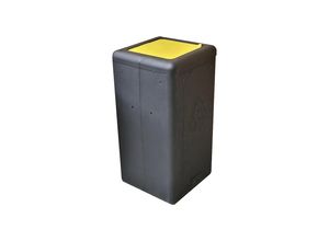 8713631196289 - Brickbin Papierkorb HDPE Recycelt 65 L 35 (B) x 35 (T) x 70 (H) cm Schwarz Brickbin 65 L