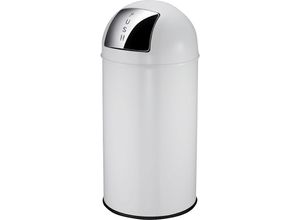 8713631043897 - EKO Push Mülleimer Stahl Volumen 40 l HxØ 740 x 350 mm weiß