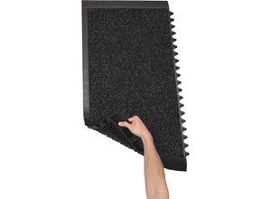 0662641937086 - NOTRAX Teppich-Zusatzelement für Eingangsmatte Sani-Master™ HxLxB 19 x 475 x 914 mm anthrazit   schwarz