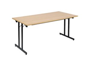 4061753246752 - Klapptisch F25 BxT 1600 x 800 mm Platte Buche-Dekor Gestell schwarz kaiserkraft