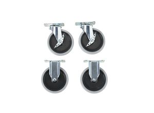 4061753281593 - Rollenset aus 2 Lenkrollen mit Stopp 2 Bockrollen Ø 125 mm kaiserkraft