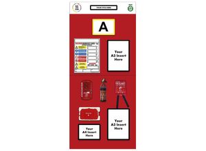 5025480059060 - Regal-Infoboard Einzelmarkierung Brandschutz HxB 2000 x 900 mm rot kaiserkraft