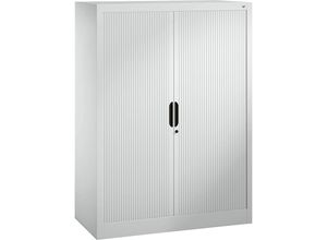 4050646266465 - Rollladenschrank mit Horizontal-Jalousie HxBxT 1345 x 1000 x 420 mm 3 Fachböden 35 Ordnerhöhen lichtgrau C+P