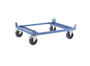 4054666002591 - eurokraft pro Fahrgestell aus Stahl für Industriepaletten Tragfähigkeit 1000 kg Ladehöhe 280 mm blau ab 10 Stk